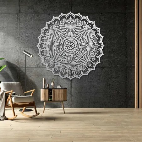 Luxusní dřevěná mandala na zeď, Luxusní dekorace do obývacího pokoje | SENTOP PR0506