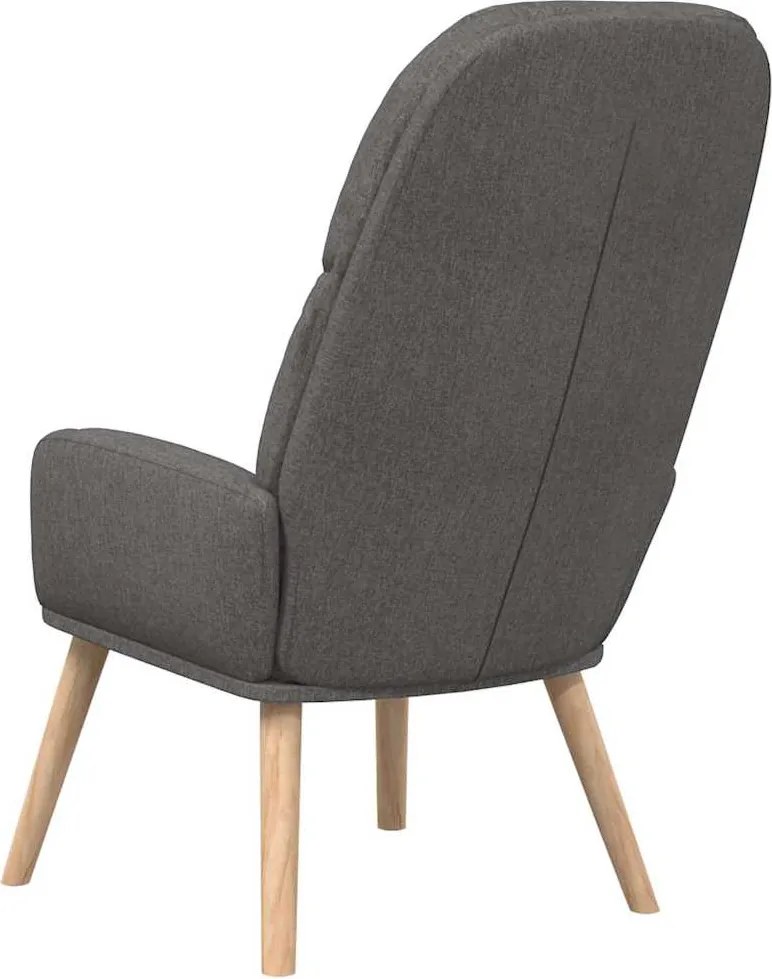 Relaxační křeslo tmavě šedé textil 340991