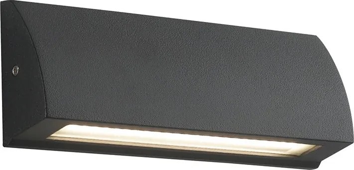 FAN LED-W-SHELBY-170 Venkovní nástěnné svítidlo LED SHELBY antracit hliník 6W 670lm CCT IP54 6x17x3,2 cm - FANEUROPE