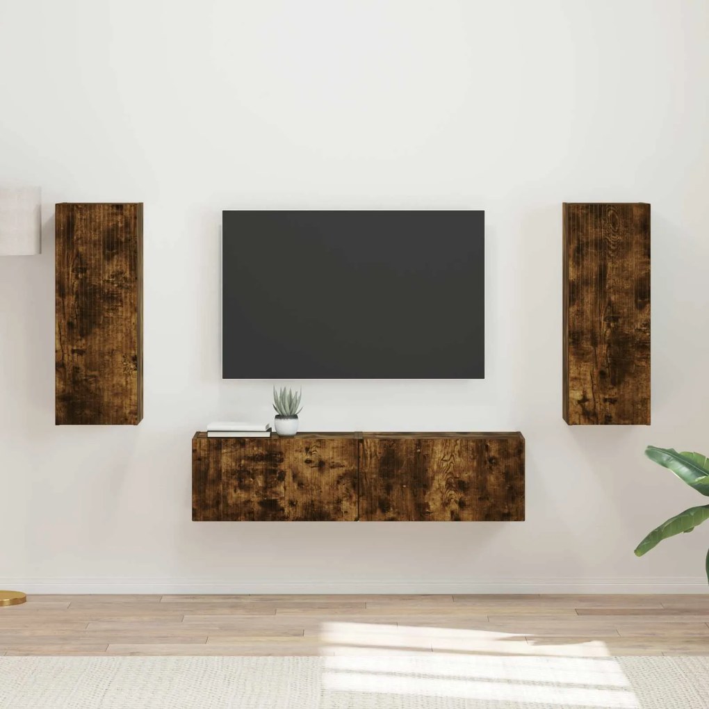 Sestava TV skříněk 2 ks Kouřový dub Kompozitní dřevo 3408975