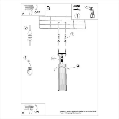 Stropní svítidlo SOLLUX KARBON 20 černá GU10 1x10W bez žárovky SL.1569