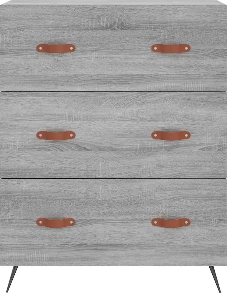 Skříň highboard šedá sonoma 69,5 x 34 x 180 cm kompozitní dřevo 3199727