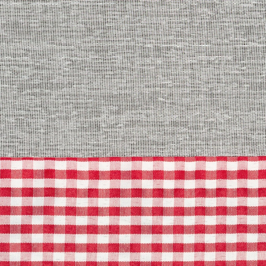 KRÁTKÁ ZÁCLONA NA POUTKÁCH POLINA 150X40 CM ČERVENÁ