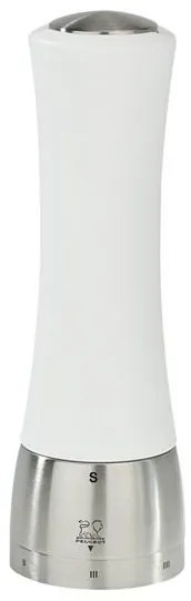 Peugeot MADRAS Mlýnek na sůl - bukové dřevo / nerez, bílý lak 21 cm
