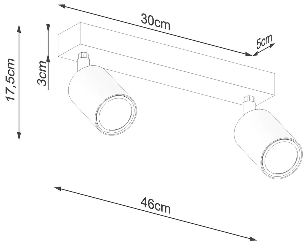 Sollux Lighting Stropní svítidlo VERDO 2 Černá