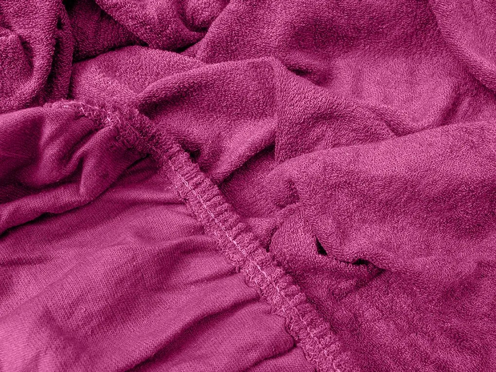 Froté prostěradlo EXCLUSIVE purpurové 90 x 200 cm