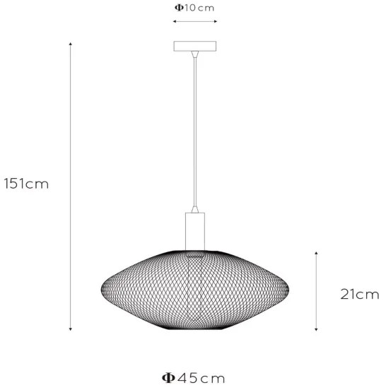 Lucide 21423/45/30 - Lustr na lanku MESH 1xE27/40W/230V
