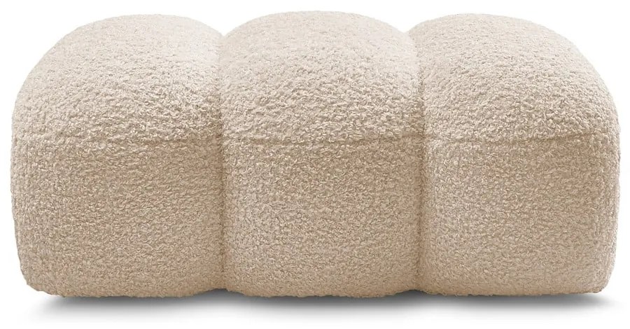 Béžová podnožka z textilie bouclé Hippolyte – Bobochic Paris