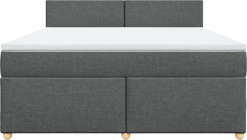 Box spring postel s matrací tmavě šedá 180x200 cm textil 3289053