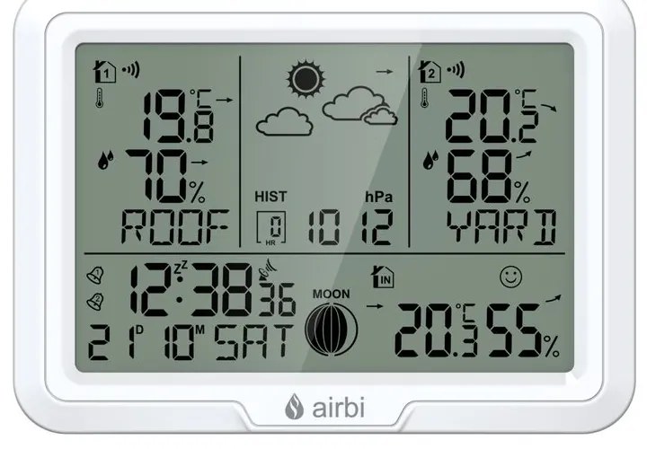 Airbi DUO - meteostanice se 2 bezdrátovými čidly