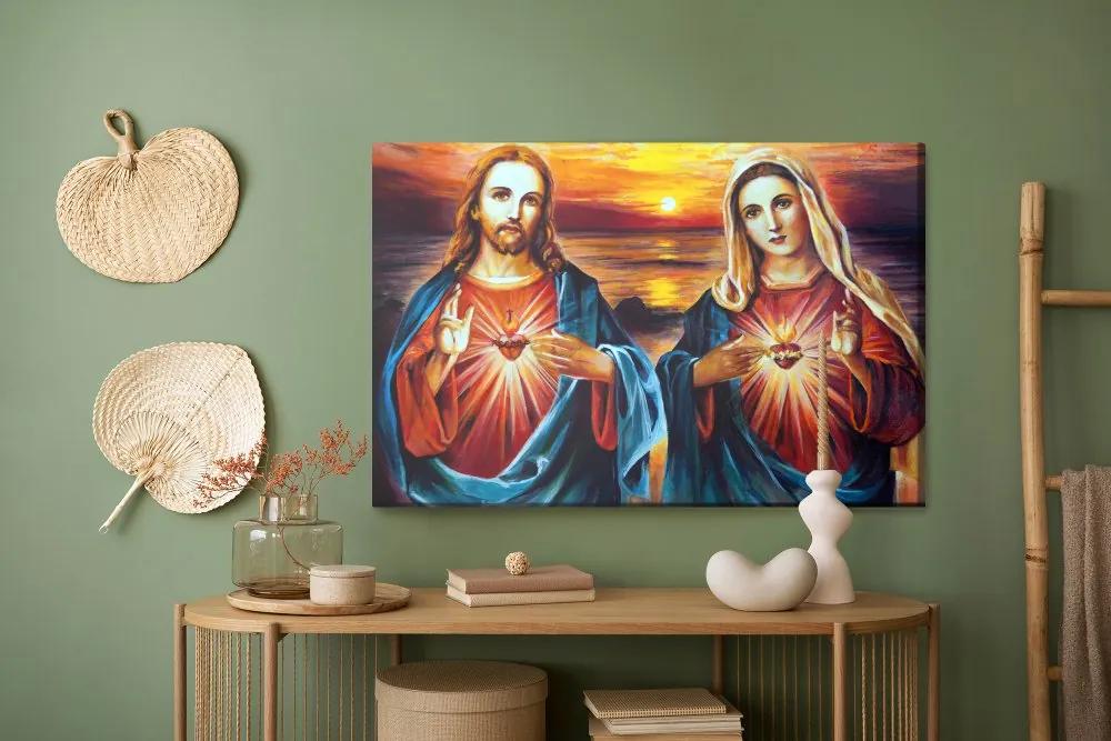 Obraz Matka Boží S Ježíškem Nedostatek Nedostatek Plátno Canvas 90x60