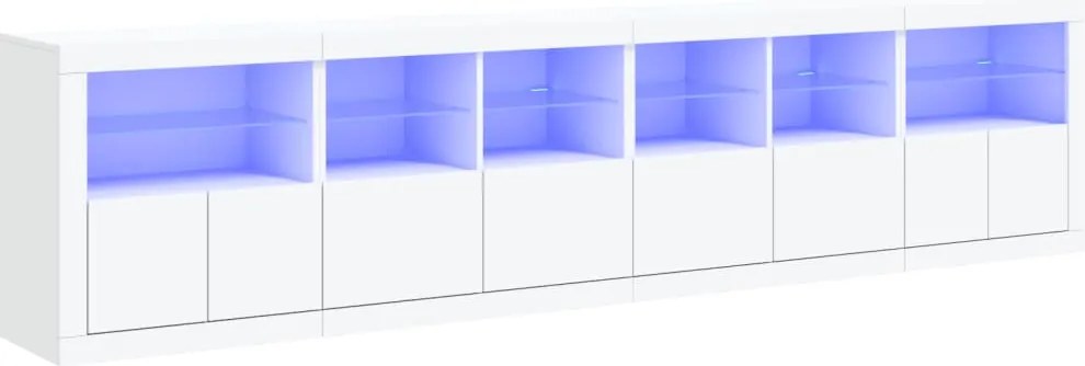 Příborník s LED osvětlením bílý 283 x 37 x 67 cm 3209016