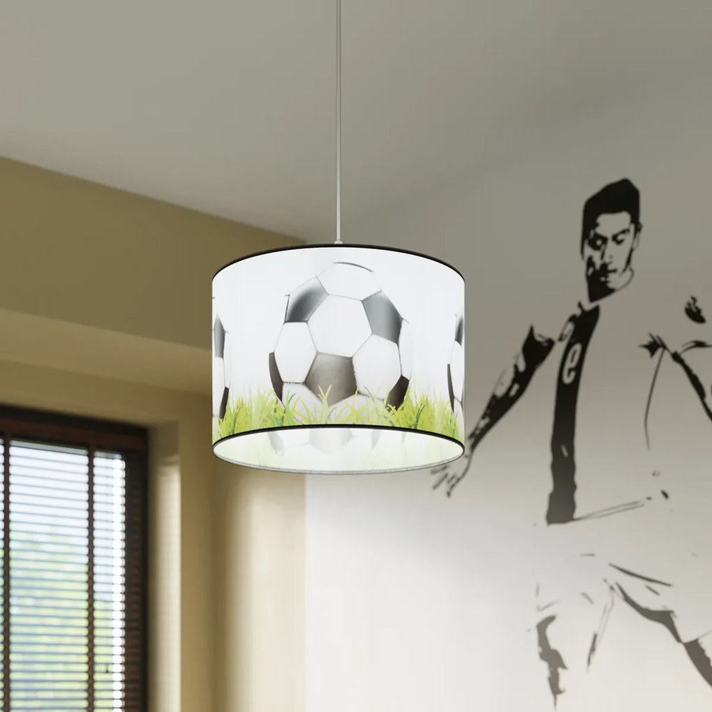 Dětské závěsné svítidlo Ball C, 1x plastové stínítko se vzorem, (fi 30cm)