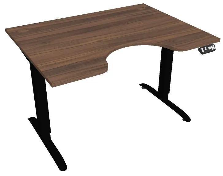 Hobis Motion Elektr. nastavitelný stůl 120x90 s pamětí - HOBIS ERGO MOTION MSE 2M 1200 Dekor stolové desky: ořech, Barva kovové podnože: černá