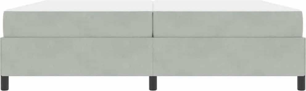 Rám postele Světle šedá 200 x 200 cm textil 3399084
