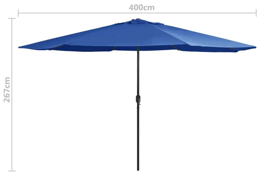 Zahradní slunečník Jordan s kovovou tyčí - surově modrý | 400 cm