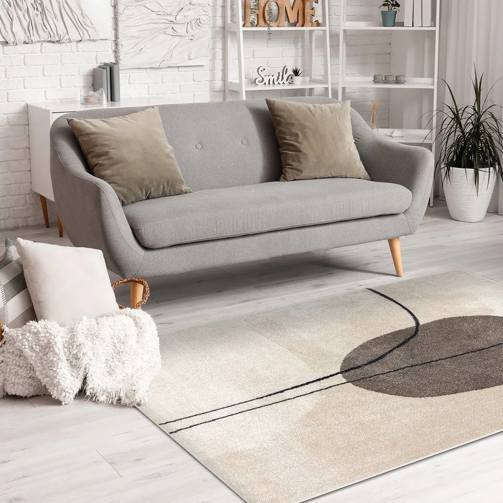 Dywany Łuszczów, Kusový koberec Fusion 0808 cream/l. beige, 120x170, béžová, kancelář