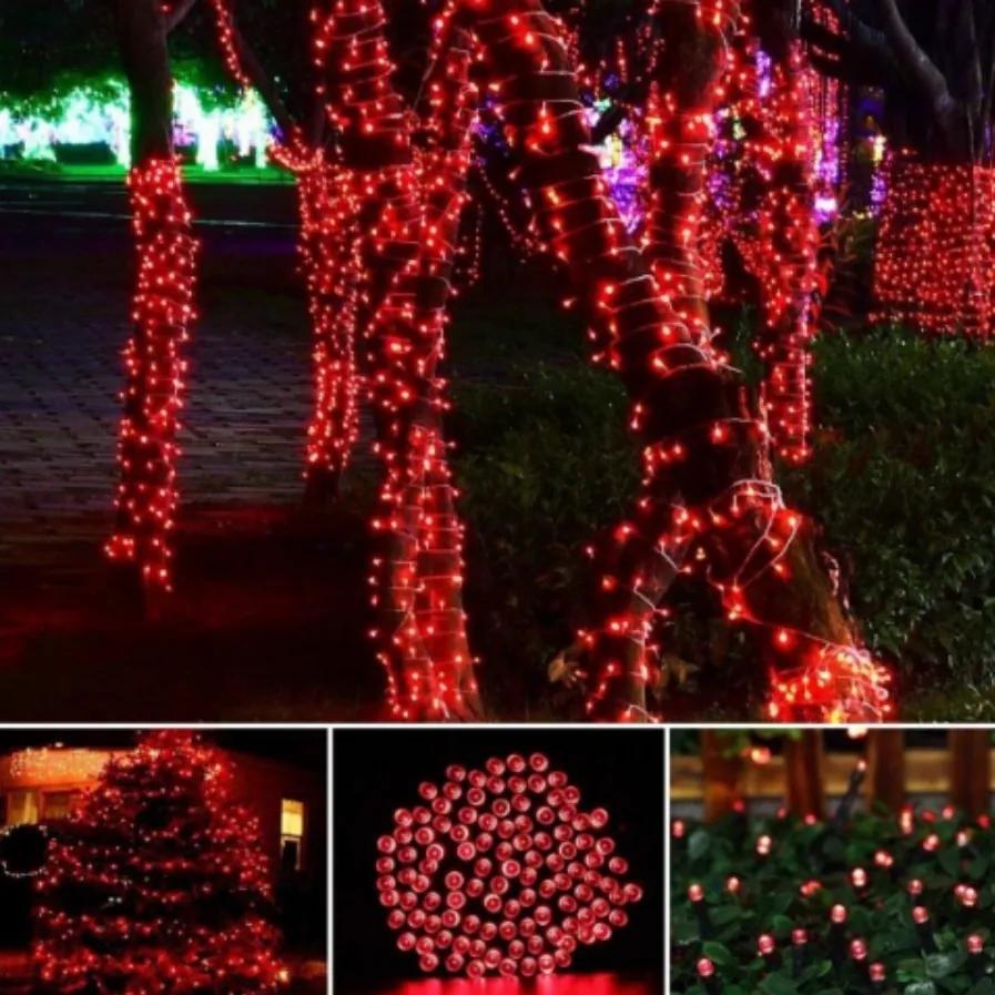 Vánoční osvětlení venkovní/vnitřní - 100 LED - červená, 8 režimů, 8m