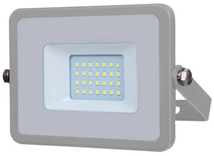 V-TAC LED venkovní reflektor 20W/230V/4000K/1600Lm/100°/IP65, šedý