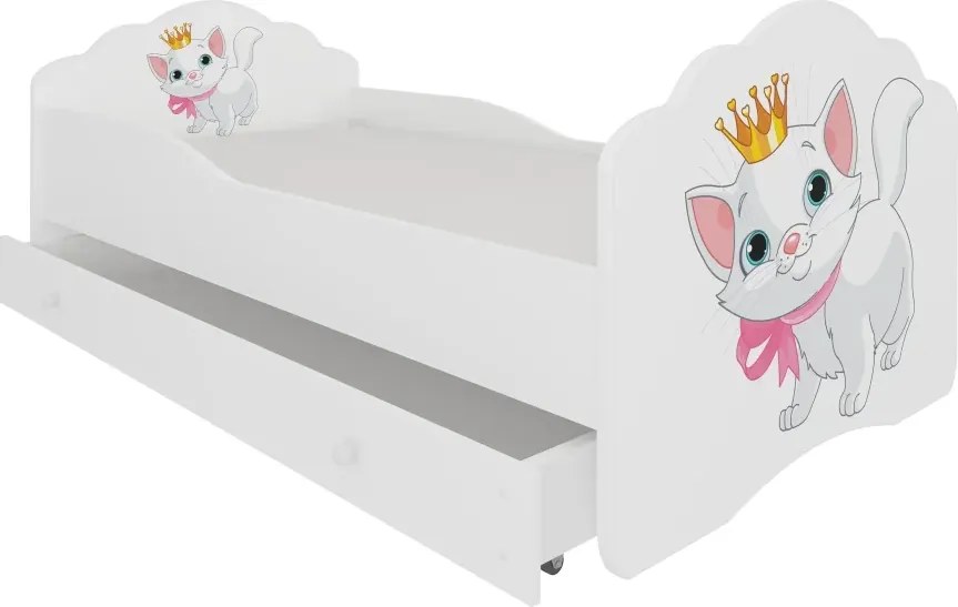 Postel s matrací a šuplíkem CASIMO CAT 140x70