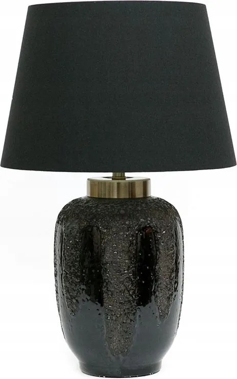 Stolní Lampa Černá Hnědá Mosazná 60 cm Noční