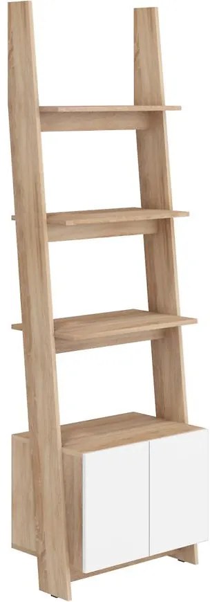 Regál Rack 60cm 1D Dub Sonoma/Bílá