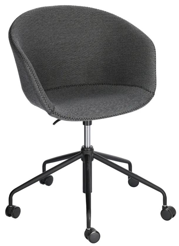 OnaDnes -20% Tmavě šedá látková konferenční židle Kave Home Yvette