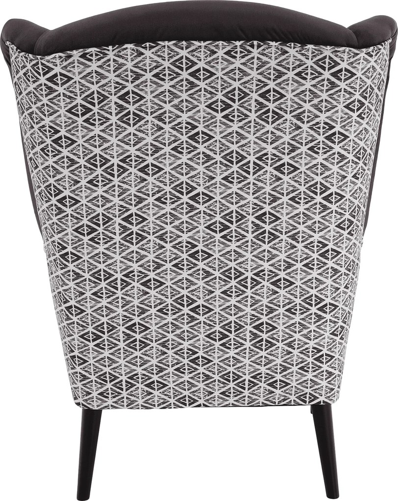 Designové křeslo, Velvet látka hnědá / vzor Terra, BELEK