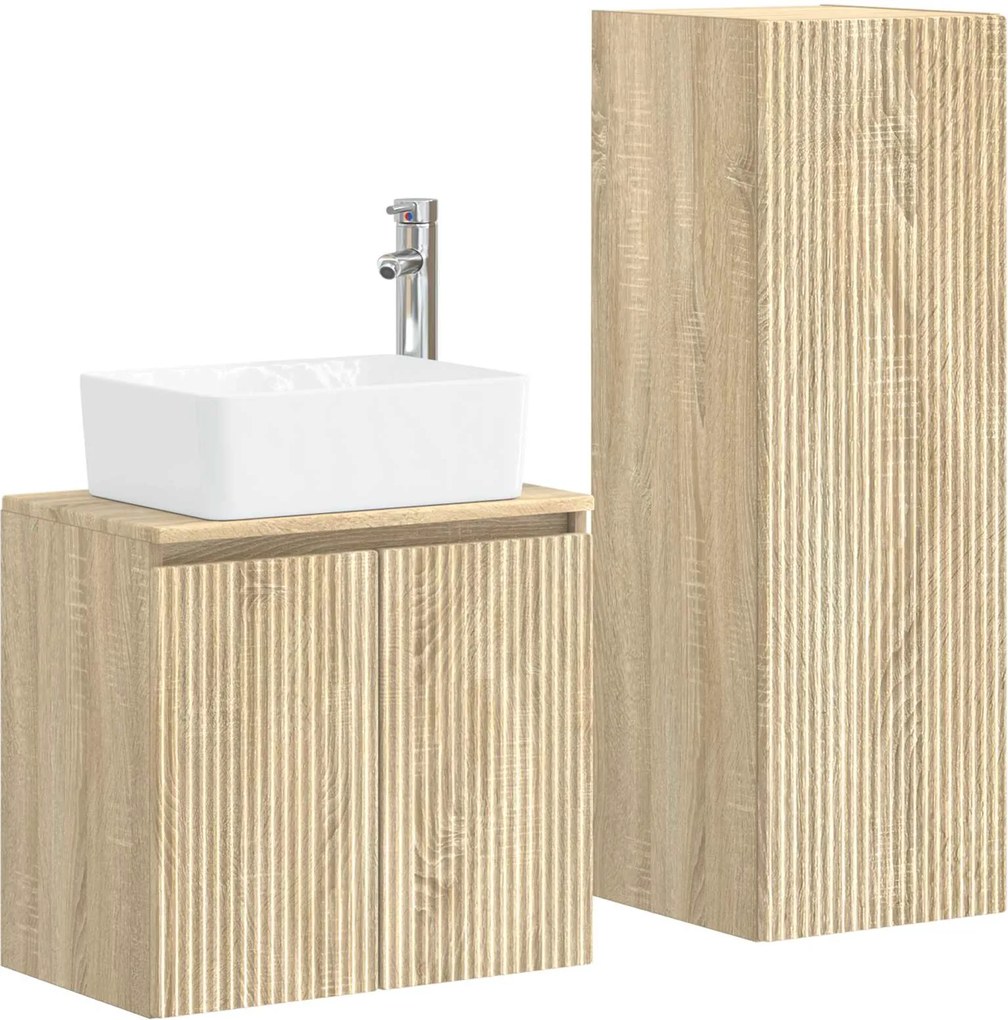 Sada koupelnového nábytku 2 ks Dub sonoma 33 x 34,5 x 100 cm 3406125