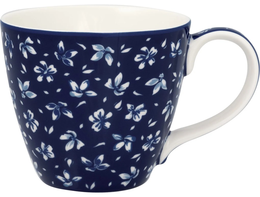 GREEN GATE Hrnek Layla Dahla Blue 300 ml, modrá barva, porcelán