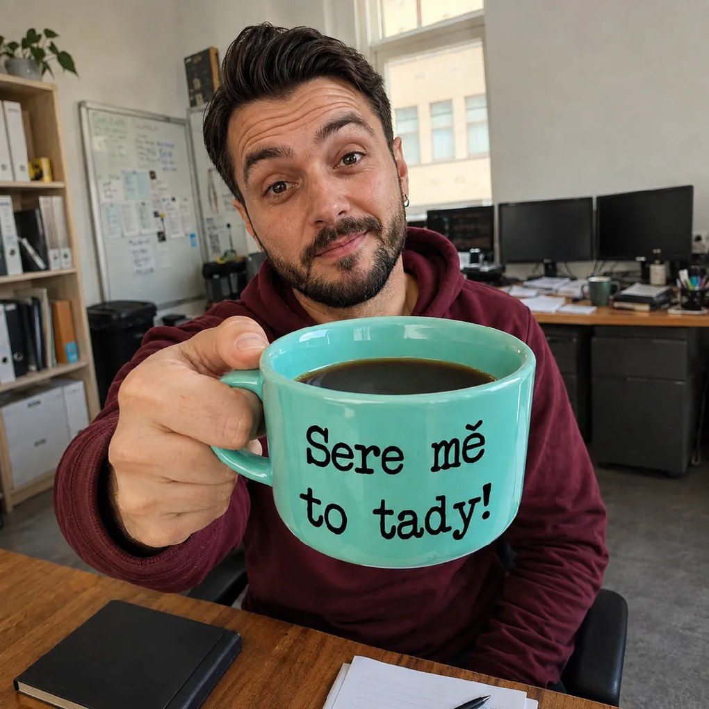 Ahome CZ Hrnek makronka - Sere mě to tady Vyberte barvu: Bílá