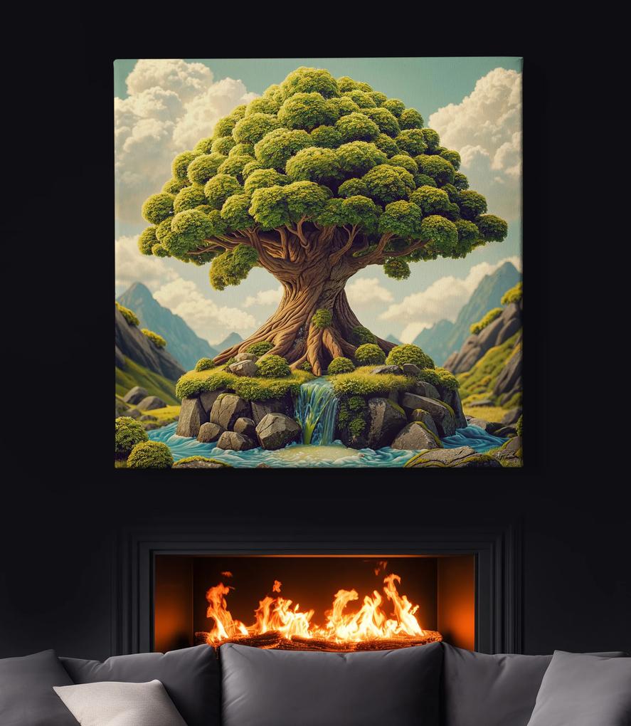 Obraz na plátně - Strom života Wild Brocco FeelHappy.cz Velikost obrazu: 100 x 100 cm