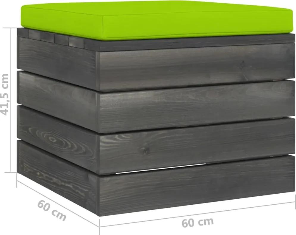 vidaXL Zahradní taburety z palet 2 ks + podušky masivní borové dřevo [3061718] Barva: Béžová