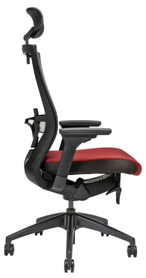 Kancelářská židle na kolečkách Office More MERENS SP – s područkami a opěrkou hlavy Zelená BI 203