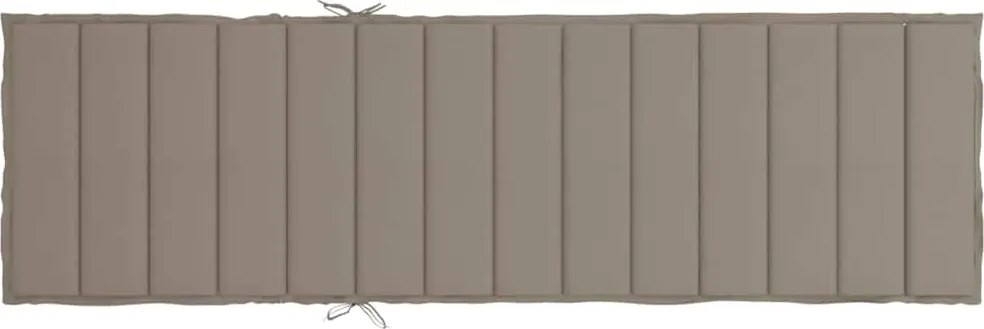 Poduška na lehátko taupe 200 x 70 x 3 cm oxfordská látka 314226