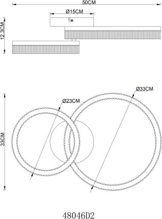 Globo 48046D2 - LED Stropní svítidlo ZARA LED/24W/230V 3000K 33x50 cm
