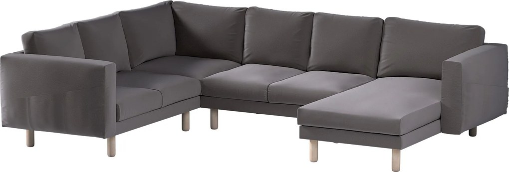Potah na pohovku IKEA Norsborg rohová, 5-místná se šezlongem barva hnědá látka sametová
