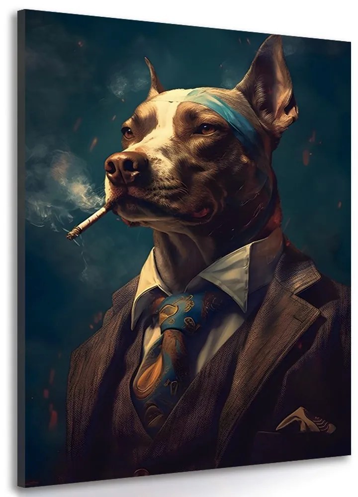 Obraz zvířecí gangster pes Varianta: 60x90