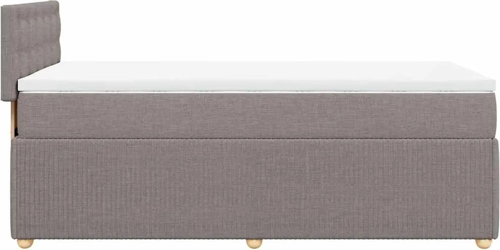 Box spring postel s matrací taupe 90x200 cm textil 3289657