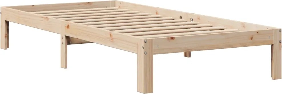 Rám postele s čelem 90 x 200 cm masivní borové dřevo 3306041