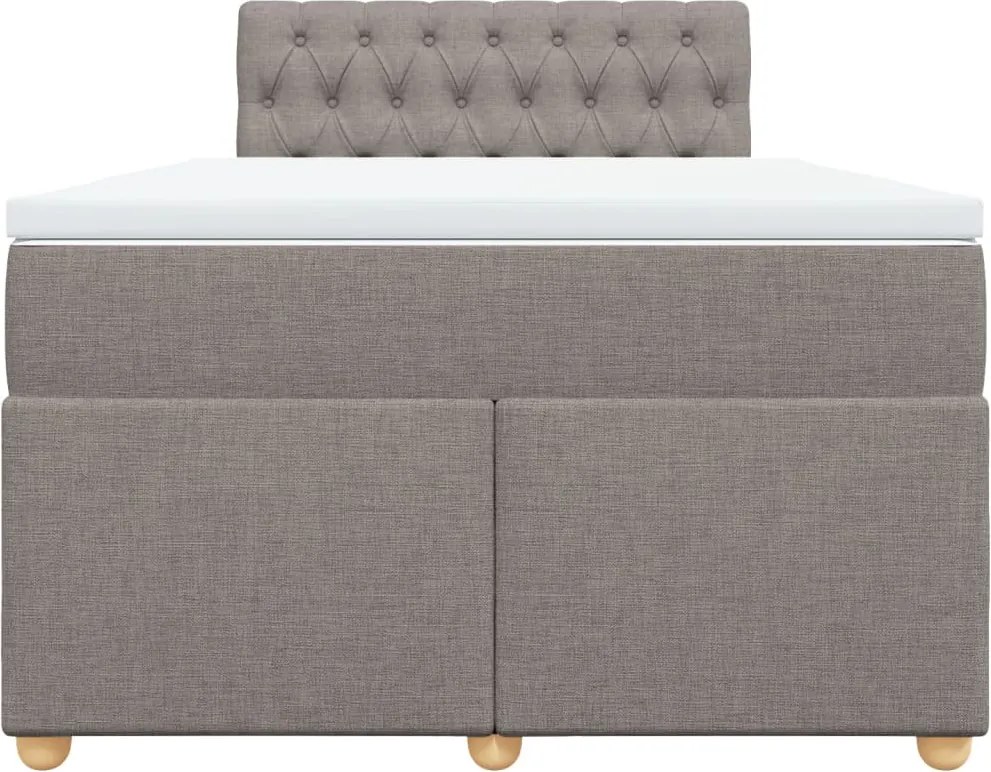 Box spring postel s matrací taupe 120x190 cm textil 3288930
