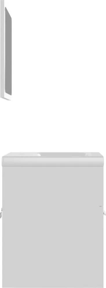 vidaXL Set koupelnového nábytku dřevotříska [3070856] Barva: šedá s vysokým leskem