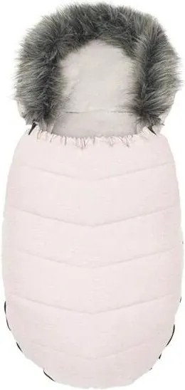 Dětský fusák New Baby s kožíškem dusty pink