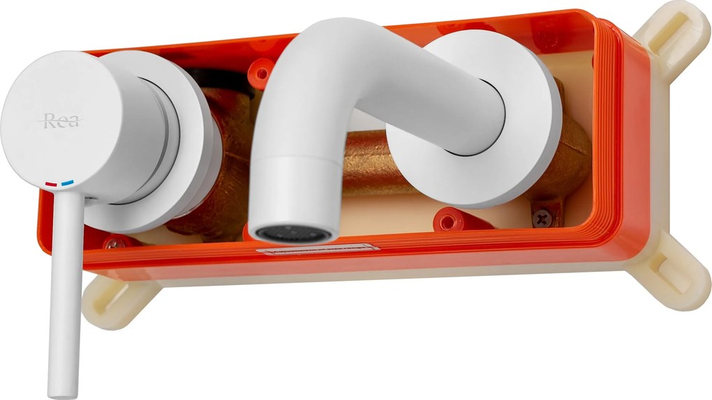 Baterie pod omítku Rea Lungo White Mat + BOX