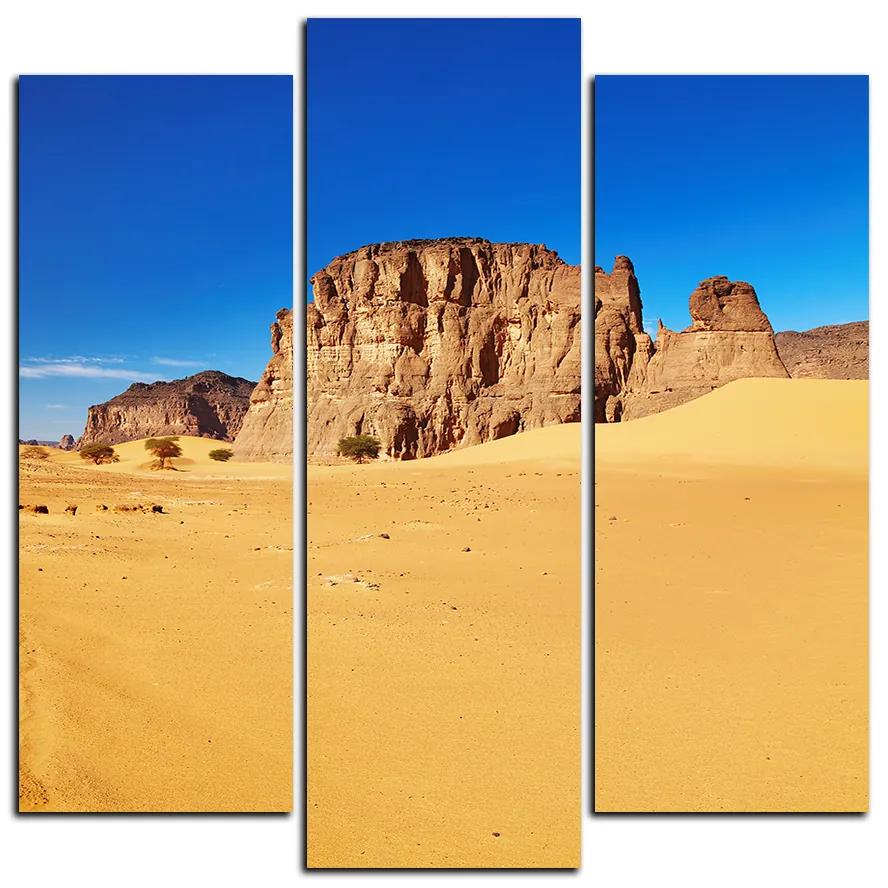 Obraz na plátně - Silnice v poušti - čtverec 3129C (105x105 cm)