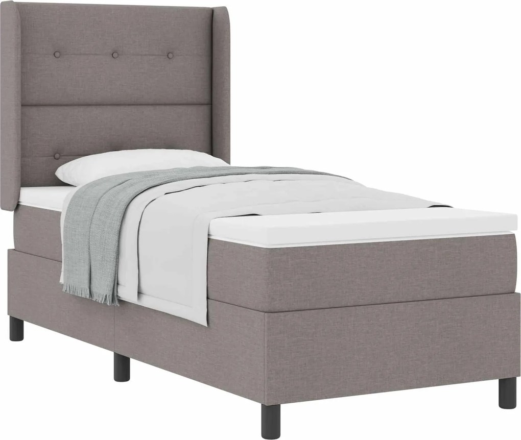 Postel s boxspringem s polštářem Taupe 200 x 80 cm textil 3341613