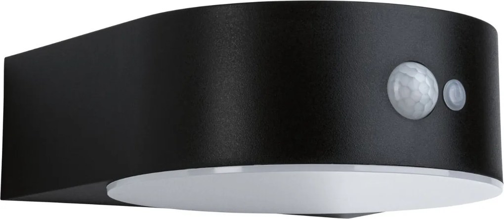 P 94570 Solární LED venkovní nástěnné svítidlo solární Eileen pohybové čidlo IP44 3000K černá - PAULMANN