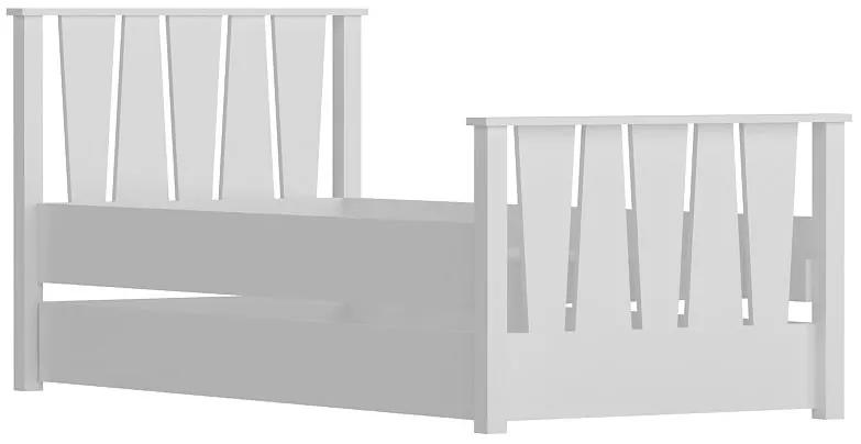 Bílá jednolůžková postel Nobe White, 104 x 201 cm