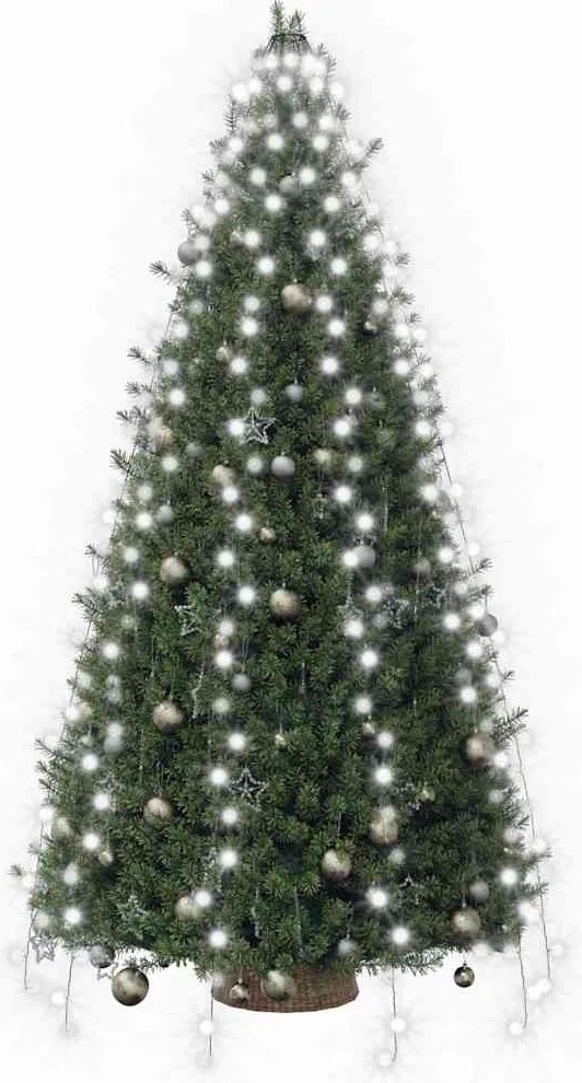 Světelná síť na vánoční stromek 300 studených bílých LED 300 cm 328889