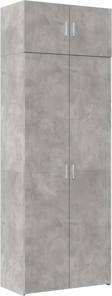 Úložná skříňka betonově šedá 80x42,5x225 cm kompozitní dřevo 3281353